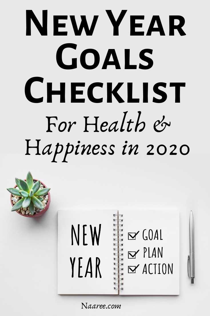 New Year Goals Checklist For Health And Happiness